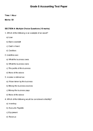 Grade 9 EMS Class TEST TERM 2 2014 WITH MEMO - ECONOMIC AND MANAGEMENT ...