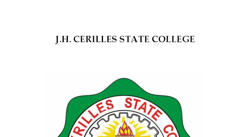J.H. Cerilles State College Student Manual: Policies & Guidelines 2018 ...