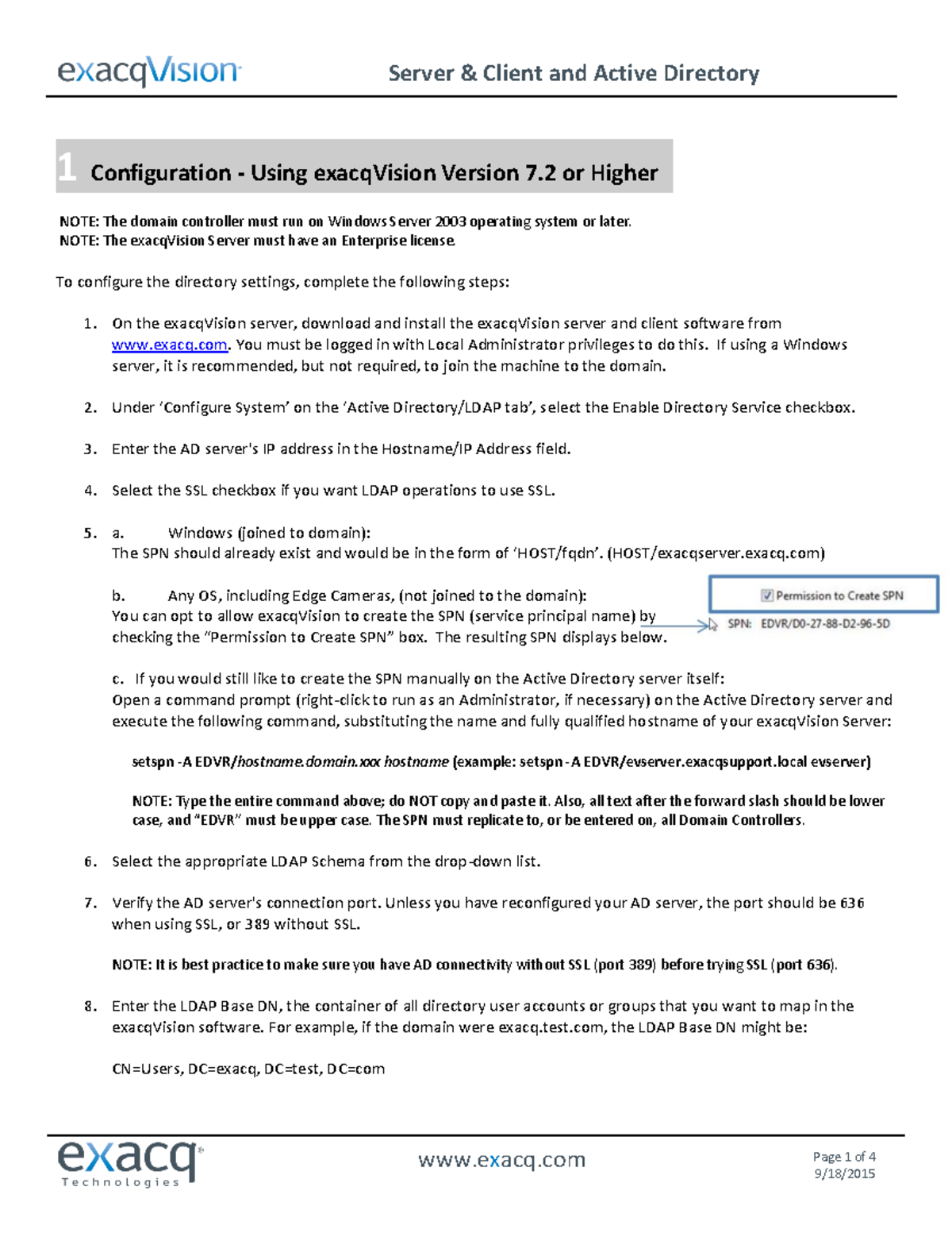 ExacqVision AD Configuration Guide (Server v7.2+) - Studocu