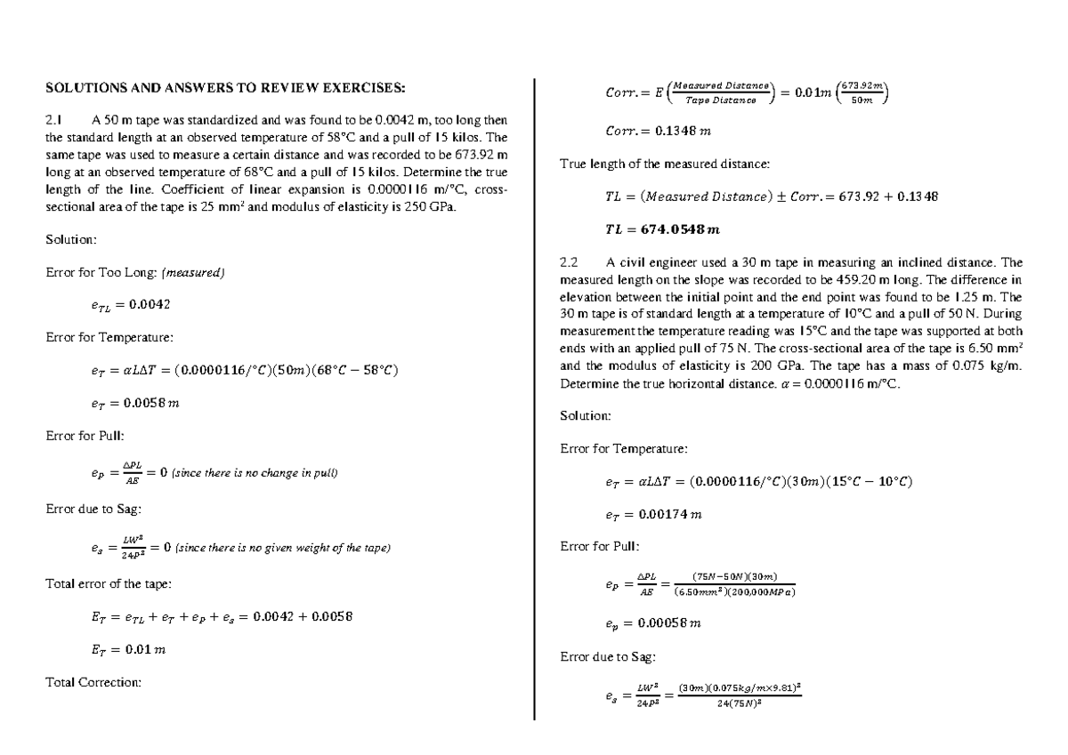 Module 2 - Answers and Solutions for Engineering Measurements - FOS ...