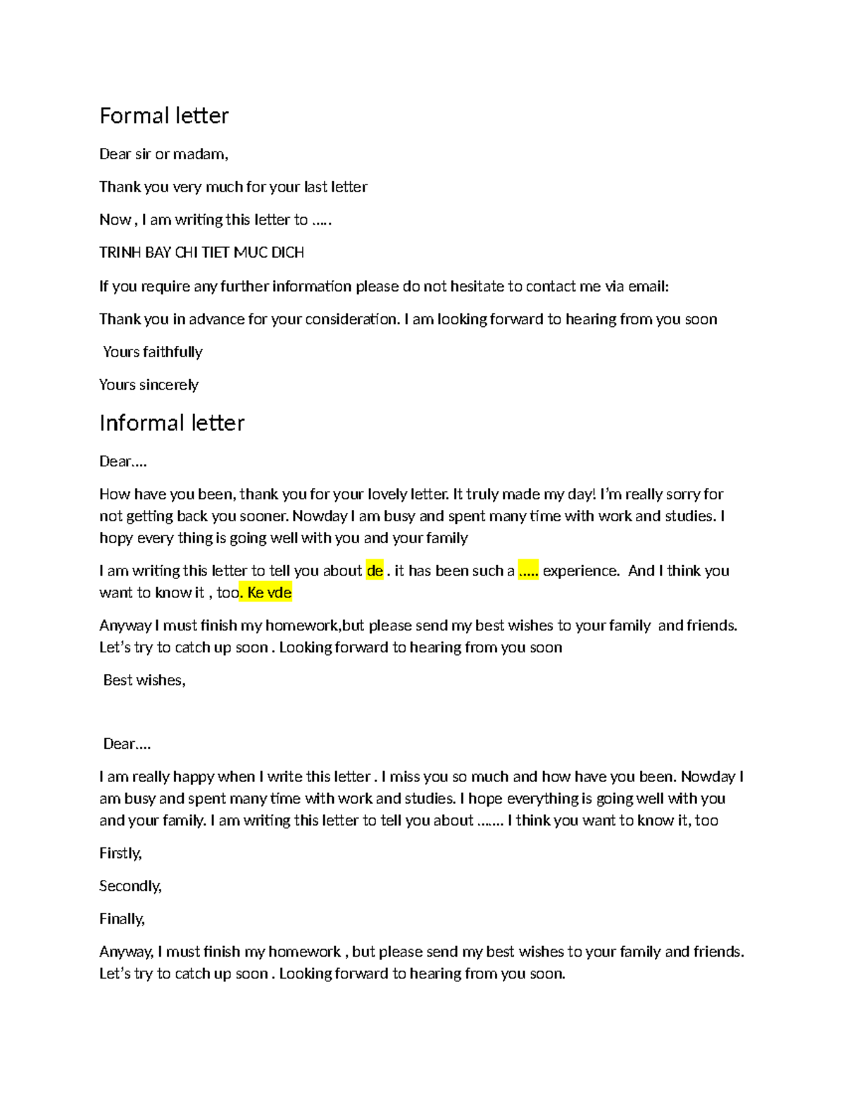 Formal Letter Writing Guide: Structure & Tips - Studocu