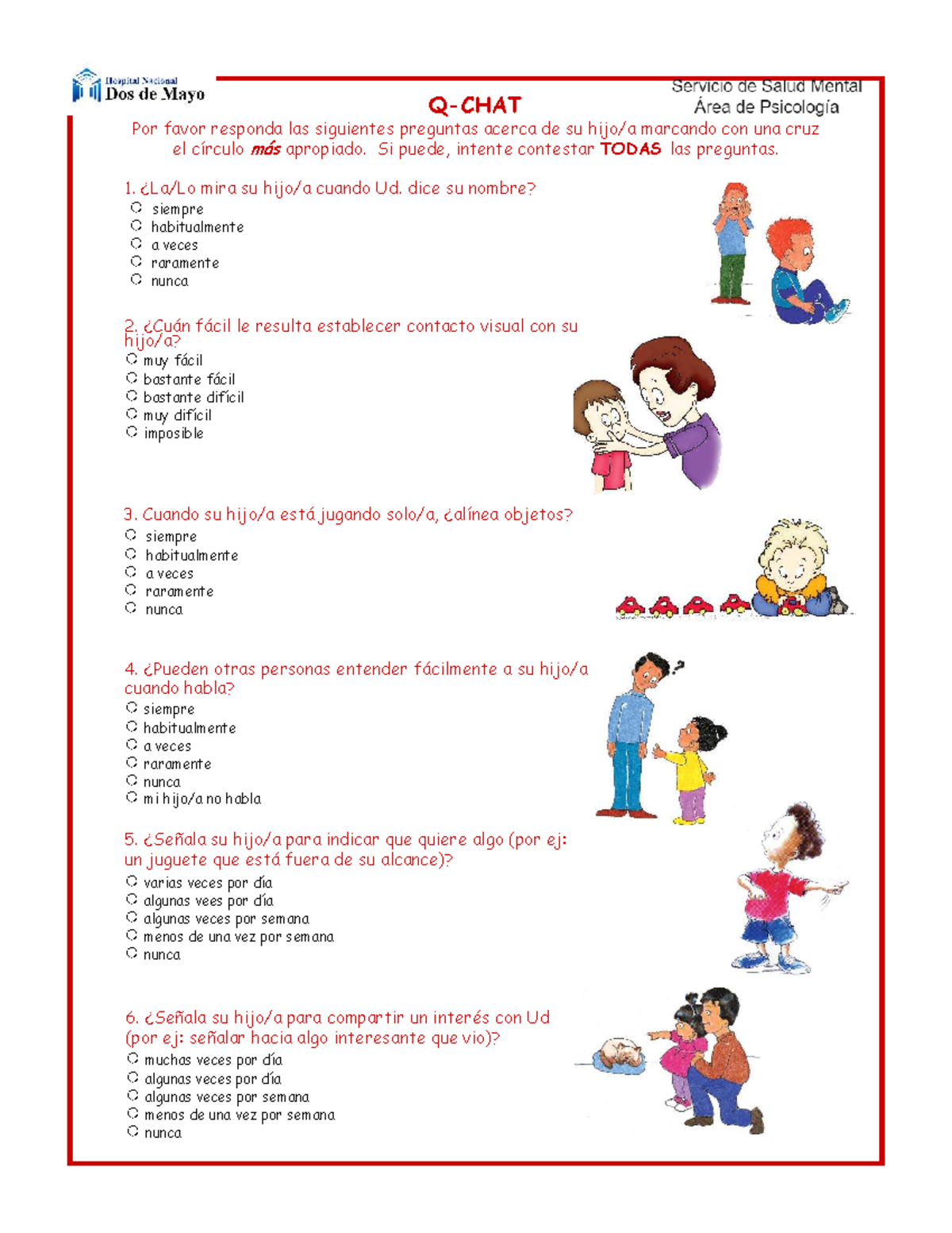 Cuestionario sobre el Desarrollo Infantil - JNGV - Studocu