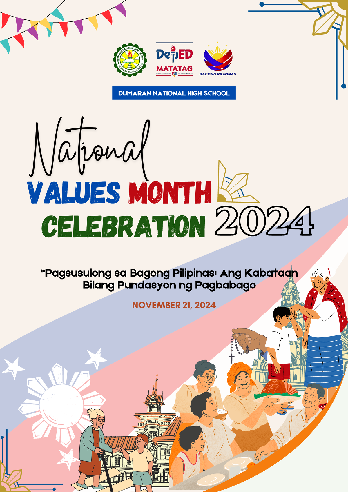 Values Month Celebration Program 2024: Tarpaulin Design - Studocu