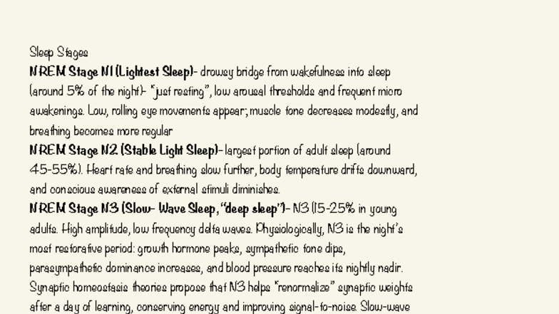 Sleep Stages Overview: NREM (1, 2, 3) and REM Sleep Analysis - Studocu