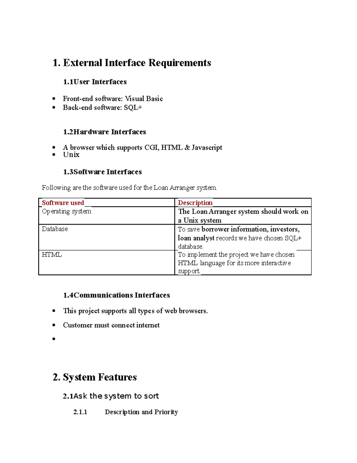 External-Interface-Requirements - Bài tập công nghệ phần mềm - 1 ...