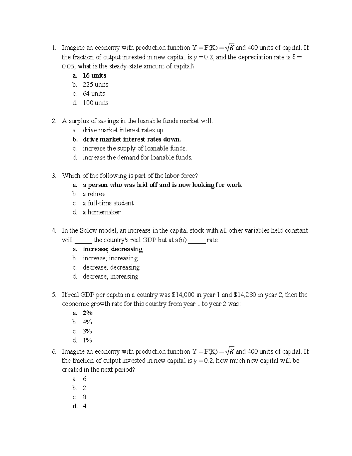 ECON 101 Exam 2 Practice Questions & Answers Guide - Studocu