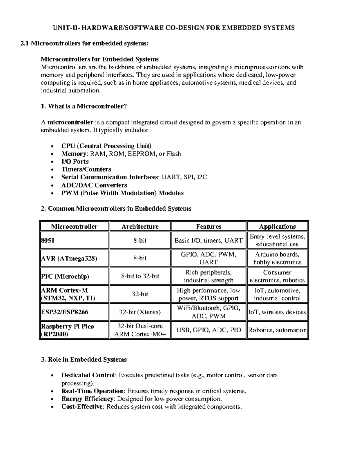 Microcontrollers in Embedded Systems: A Comprehensive Guide (ES101 ...