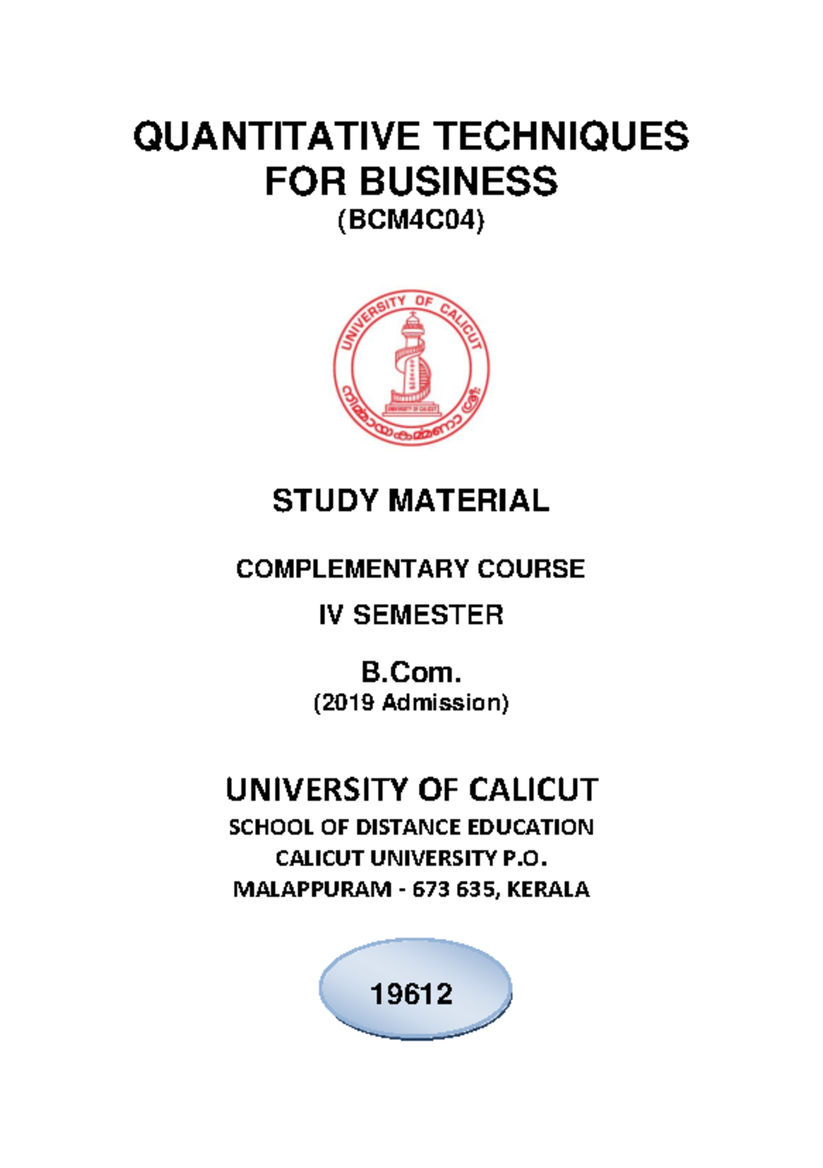 Quantitative Techniques for Business.pdf - QUANTITATIVE TECHNIQUES FOR ...