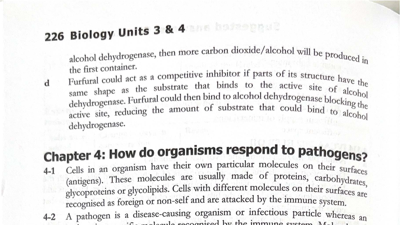 226 Biology Units 3 & 4 - Immune Response and Pathogen Defense Notes ...