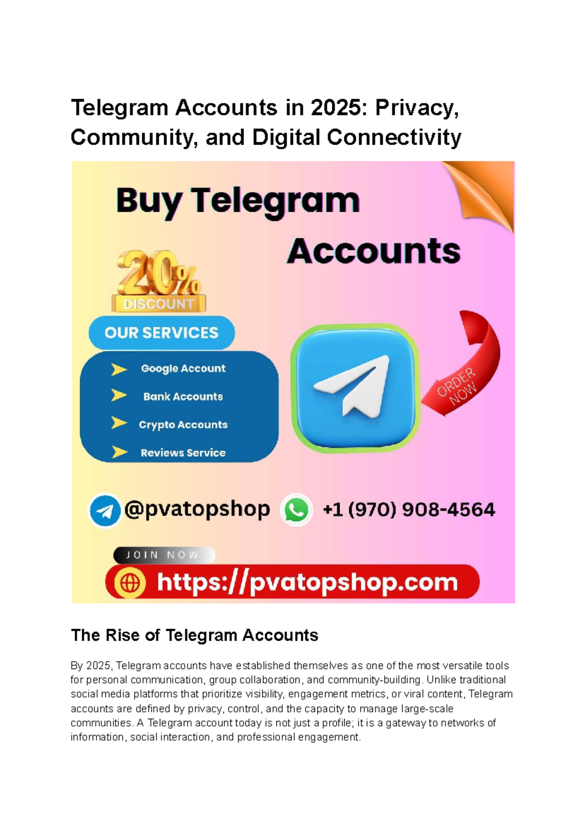 The 8 Best Places to Buy Telegram Accounts Online: A 2025 Guide - Studocu
