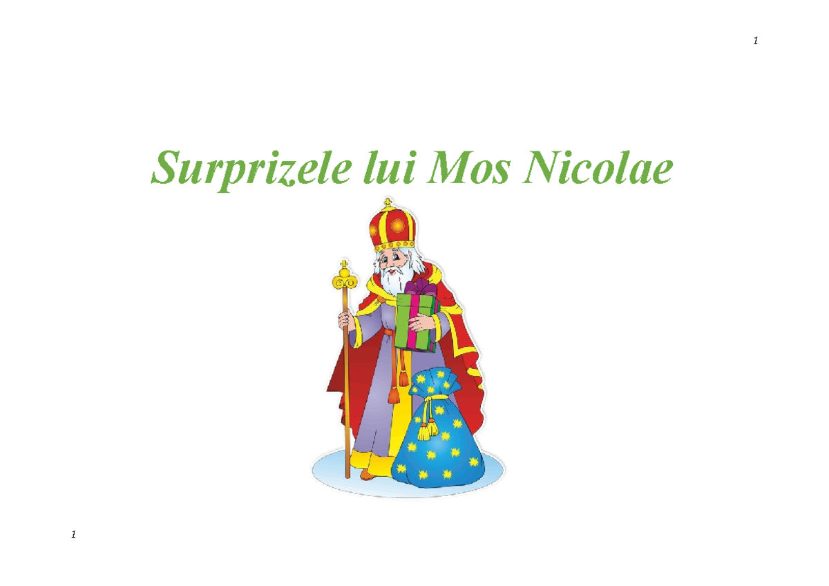 Surprizele lui Moș Nicolae - Proiect de Activitate Integrată DEF-06 ...