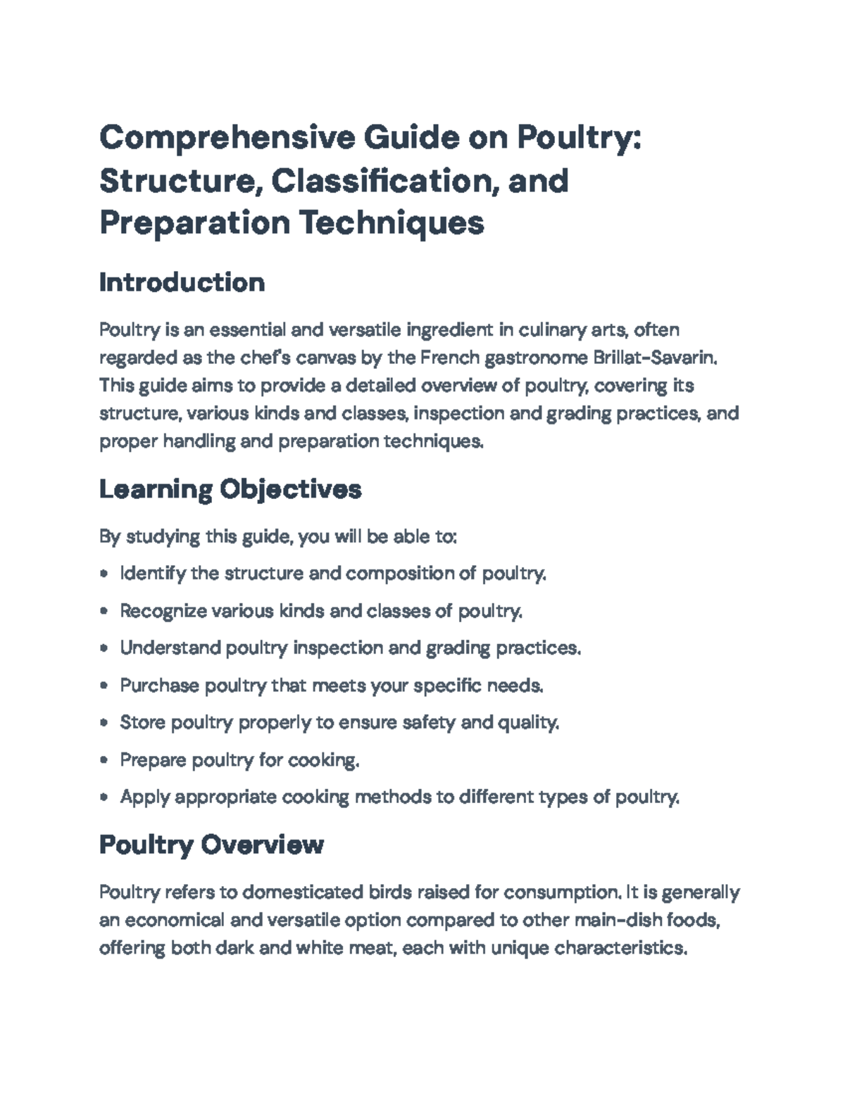 Poultry 101: Structure, Classification, and Cooking Techniques Guide ...