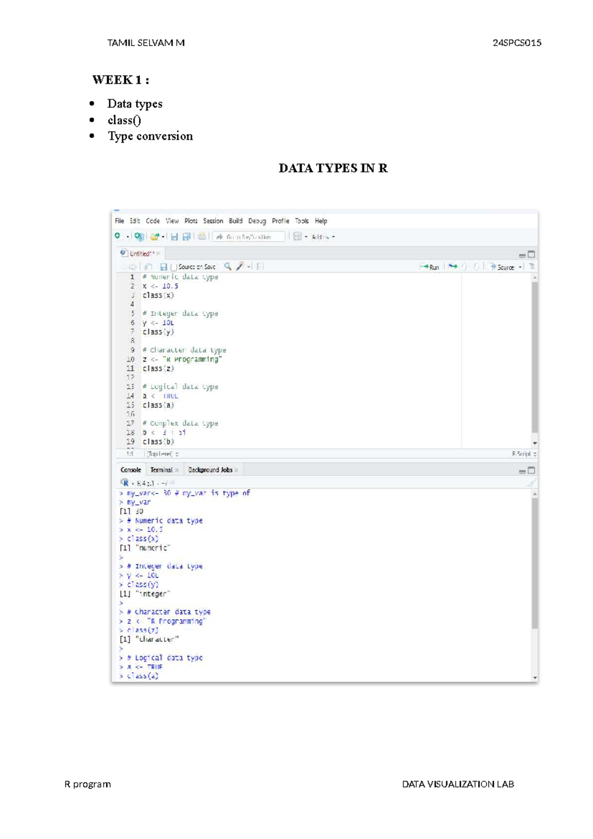 R Programming Assignment Week1 to Week6 - computer science - TAMIL ...