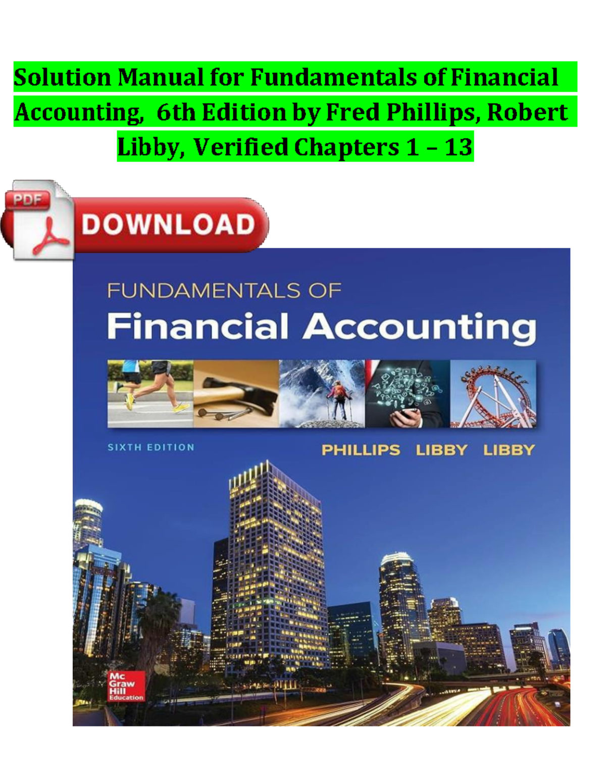 Solution manual for fundamentals of financial accounting 6e fred ...