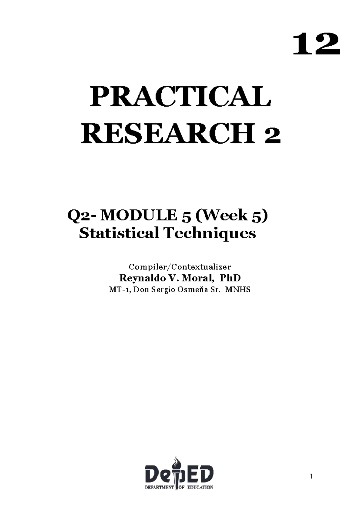 Q2 Module 5 Practical Research 2 12 Practical Research 2 Q2 Module 5