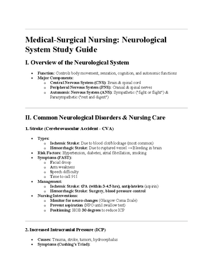 1 - MEDSURGE INTRODUCTION - Medical-Surgical Nursing Notes I ...