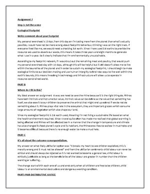 Portfolio Assignment 8 - Portfolio Assignment SUS1501 – Sustainability ...