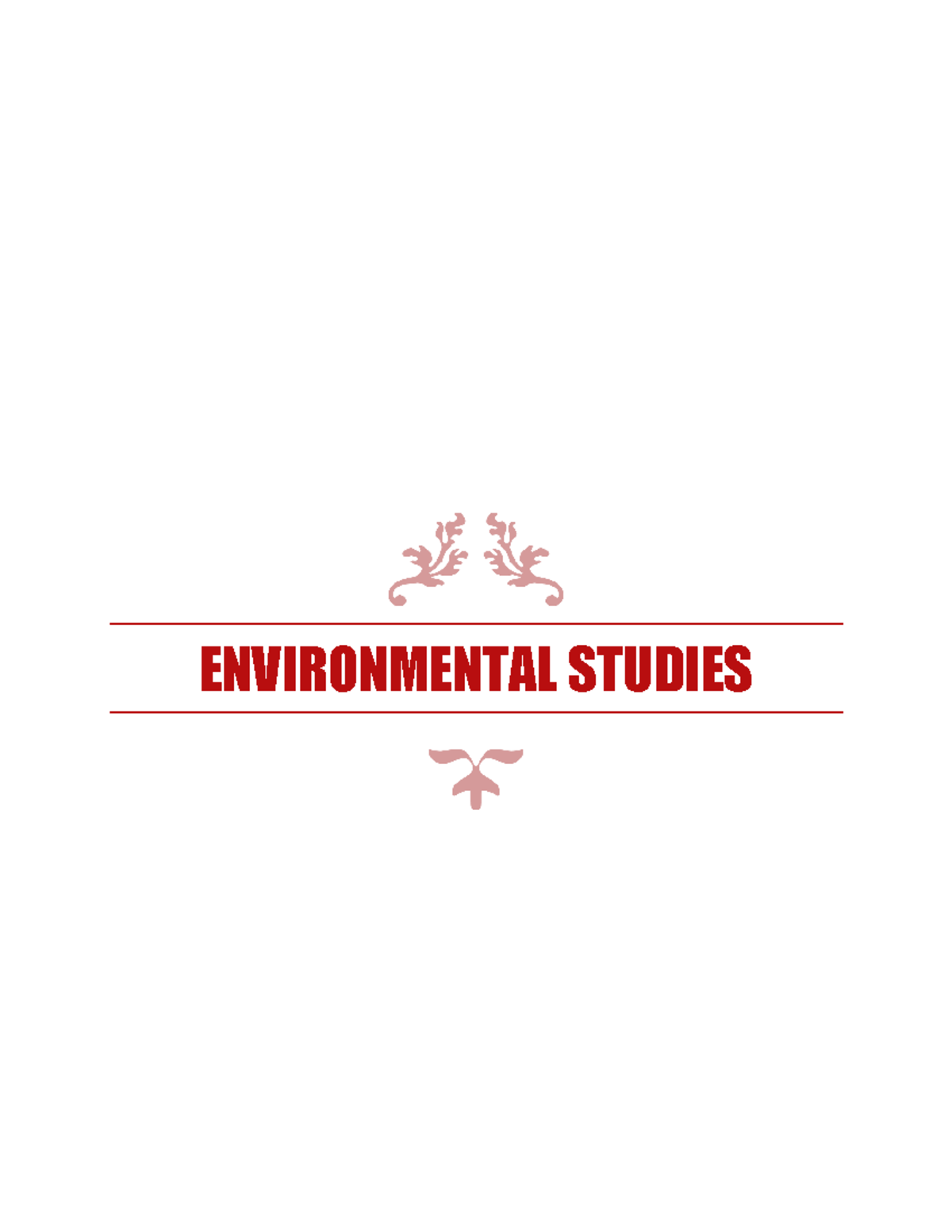 BBA EVS Semester 1 Notes: Key Concepts in Environmental Studies - Studocu