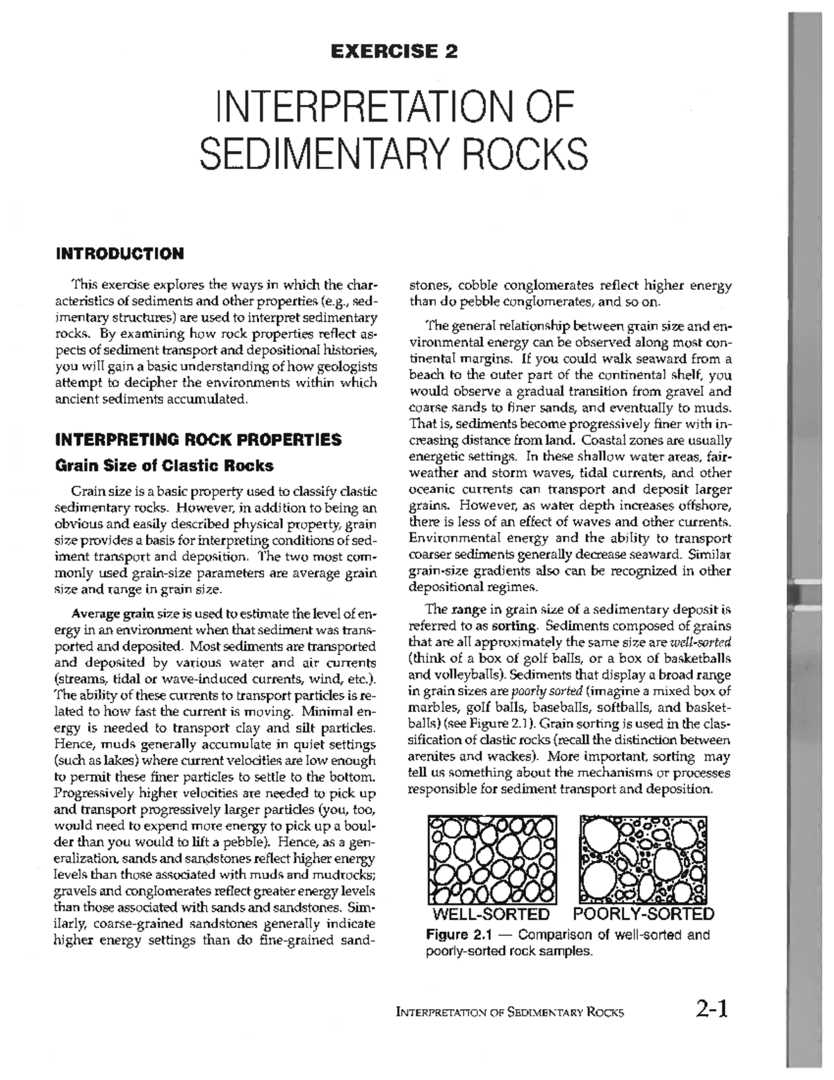 Final Exam Study Guide: Interpretation of Sedimentary Rocks (XYZ101 ...