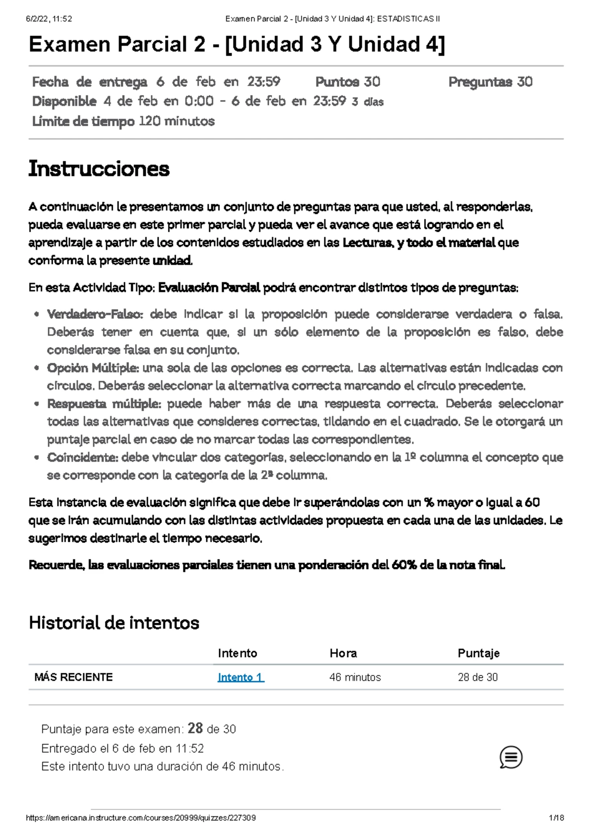 Examen Parcial 2 - Estructura de Datos [Unidad 3 y 4] - Studocu