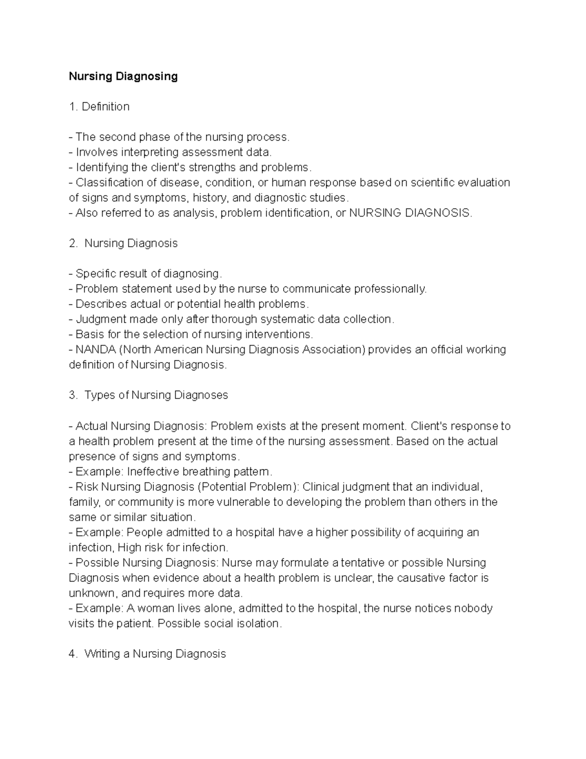 NURS 101: Understanding Nursing Diagnosis - Key Concepts and Guidelines ...