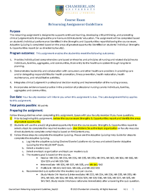 CJExam Readiness I Relearning Guidelines - NR446 Clinical Judgment Exam ...