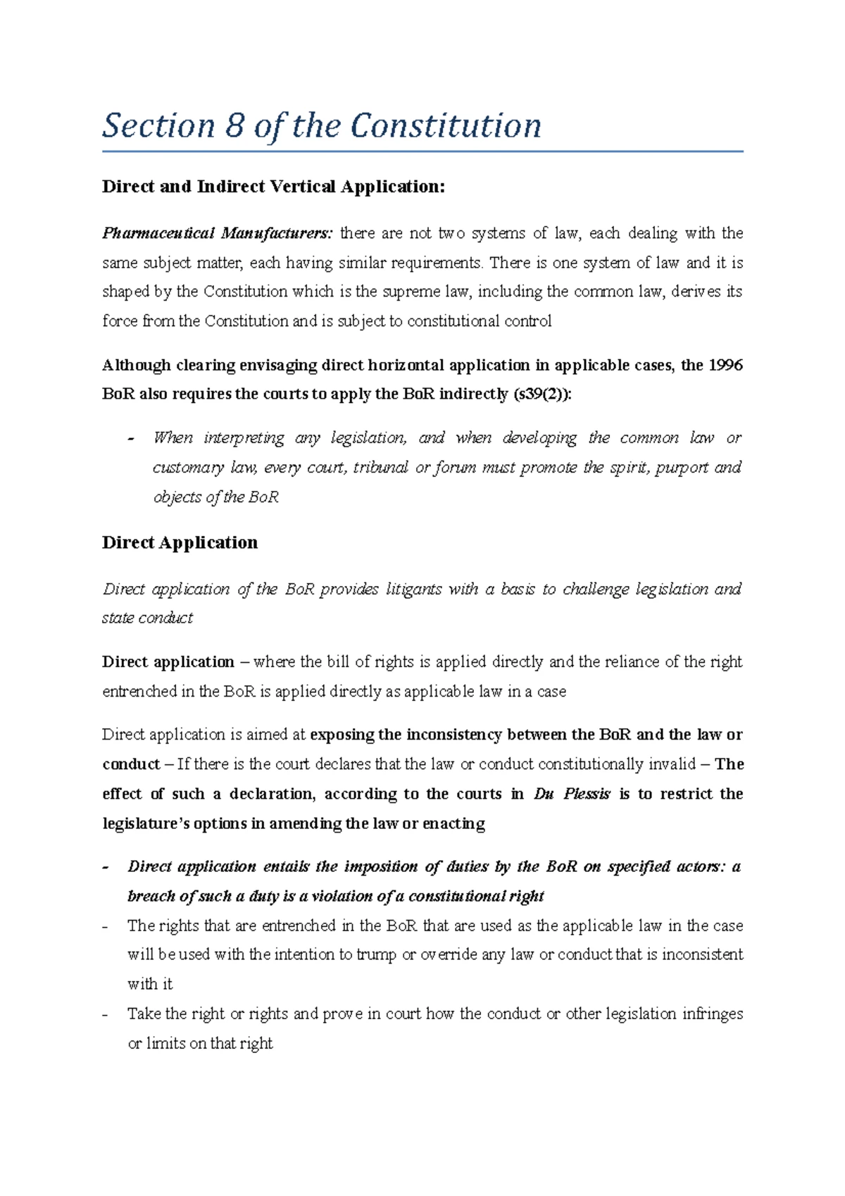 2) Section 8 of the Constitution - Section 8 of the Constitution Direct ...
