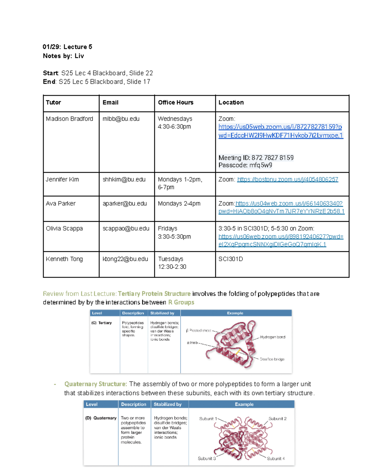 Lecture 5: Cell Structure & Membrane Transport Concepts - 01/29 ...
