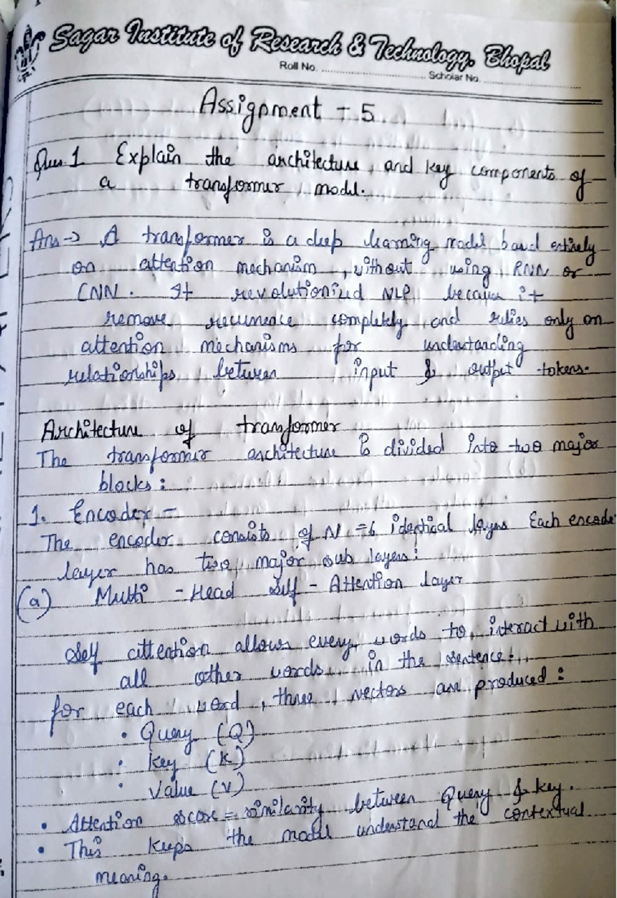 DL 5 - Assignment on Transformer Model Architecture and Limitations ...
