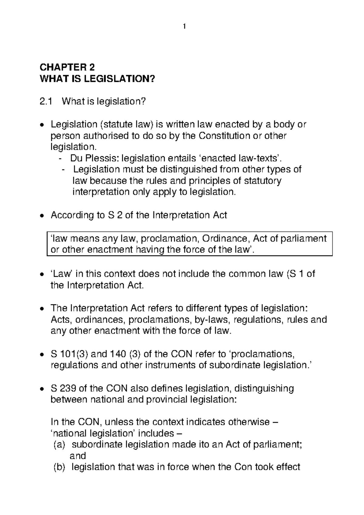 Legislation Notes - Understanding Statute Law Categories and ...
