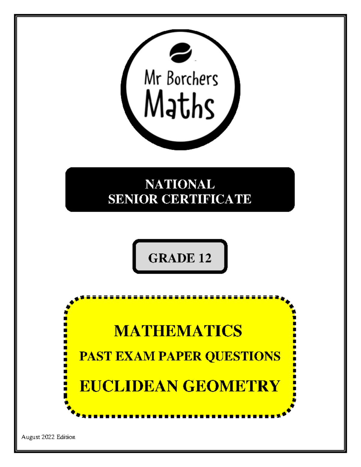 NSC G12 Mathematics Past Exam Qs P2: Euclidean Geometry 2022 Edition - Studocu