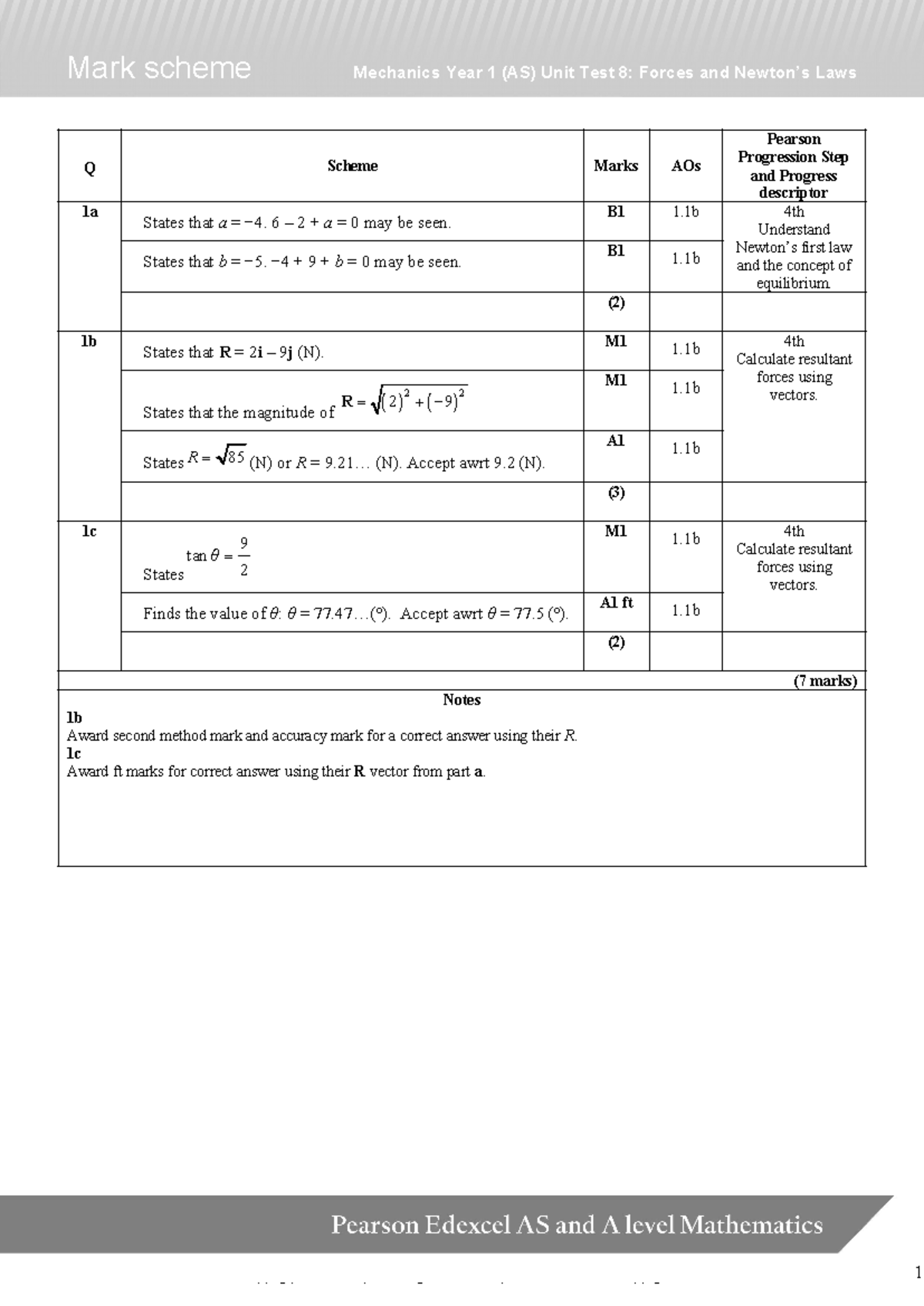 Math Mechanics Unit 8 MS - Concepts of Forces and Motion Analysis - Studocu