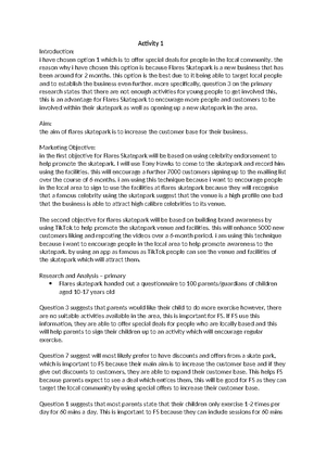 BTEC Unit 2 Adsam Calmsun Activity 1 Rationale - INTRODUCTION Calmsun ...