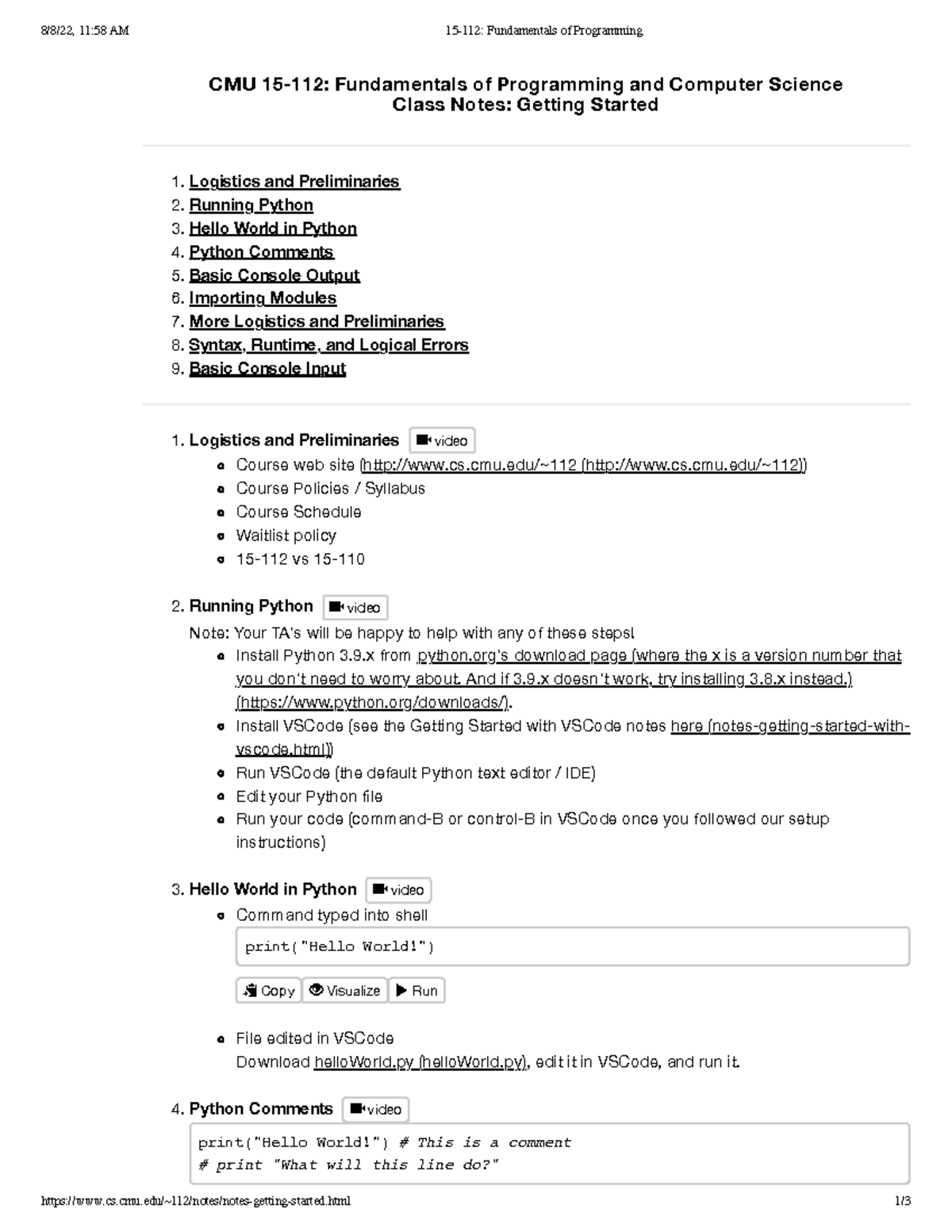 15-112 Fundamentals of Programming - cmu/~112/notes/notes-getting ...