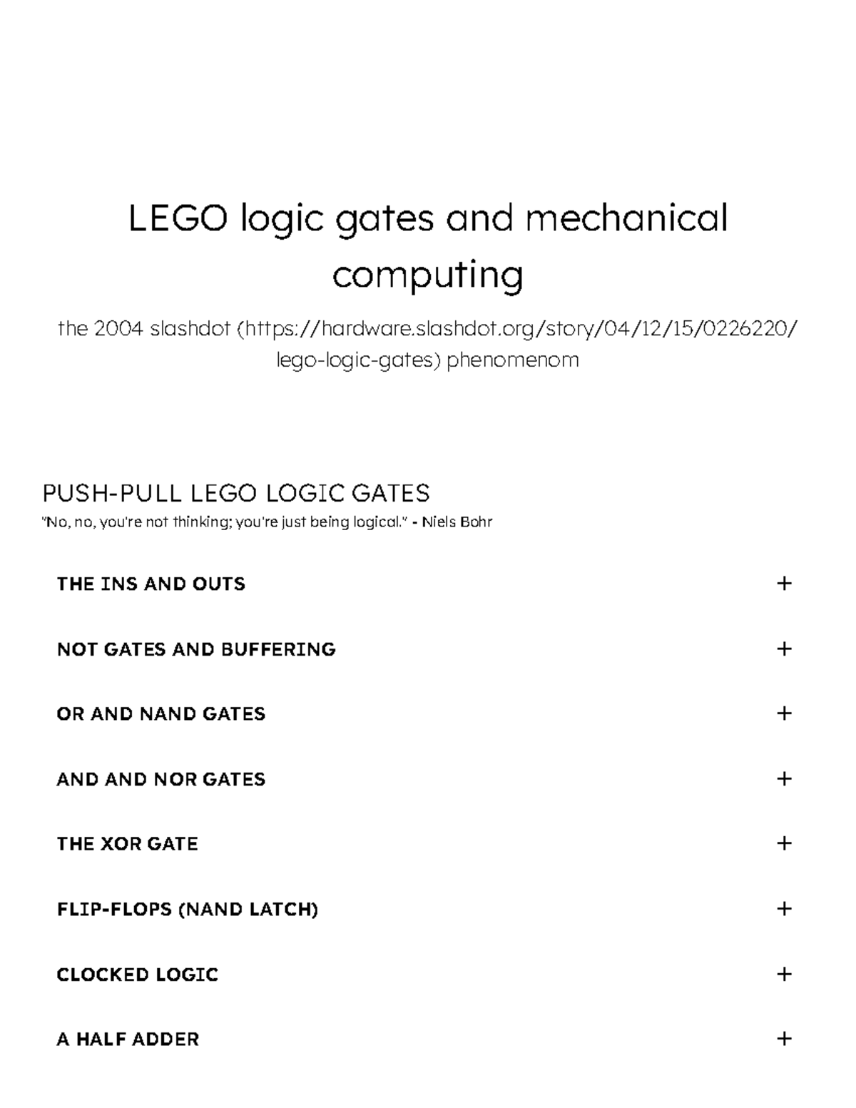 LEGO Logic Gates: Understanding Rotational Mechanisms and Functions ...