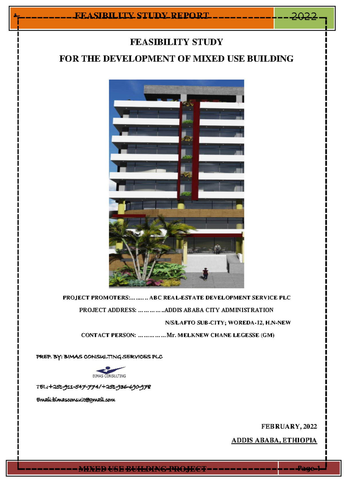 Final Feasibility Study for Mixed Use Building Project - Feb 2022 - Studocu