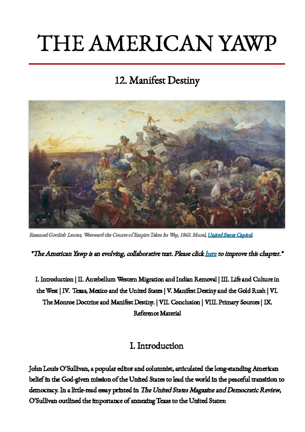 Manifest Destiny: Expansionism and its Impact on Native Peoples - I ...