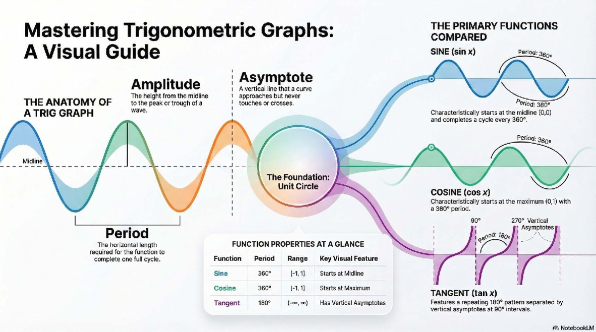 Grade 10 Trigonometric Functions: A Visual Guide to Graphs - Studocu