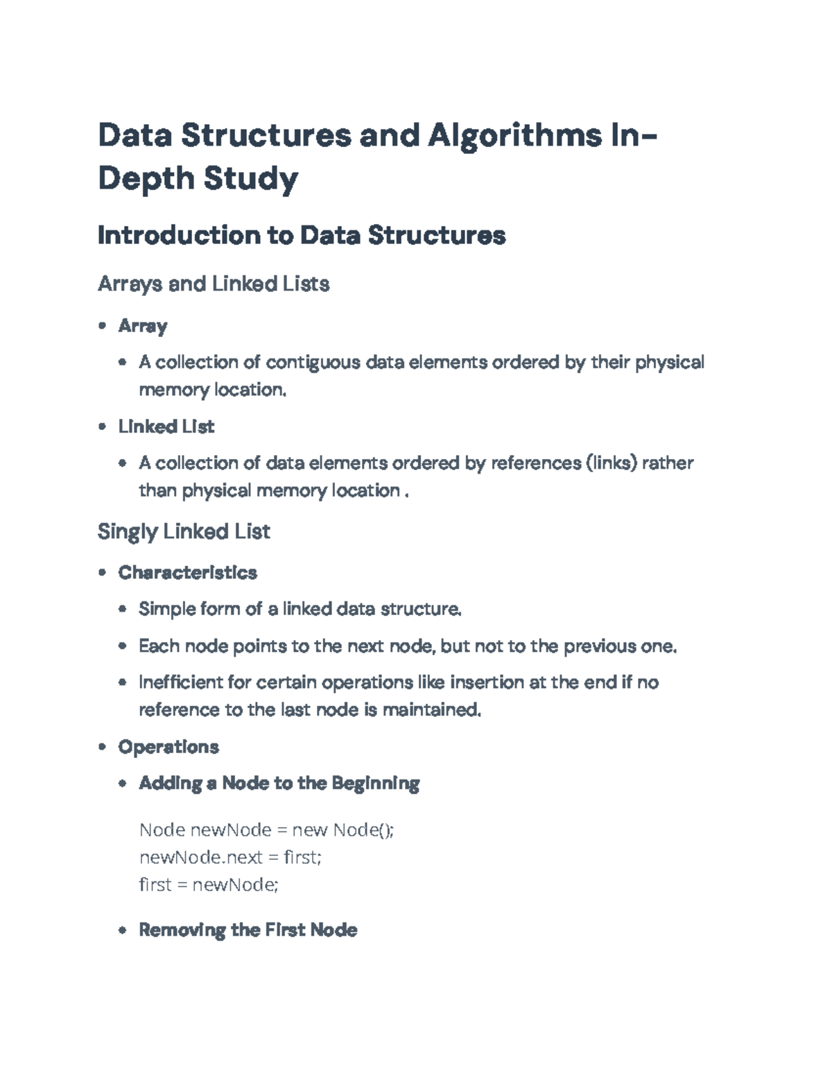 Comprehensive Guide to Data Structures and Algorithms (CS101) - Data ...