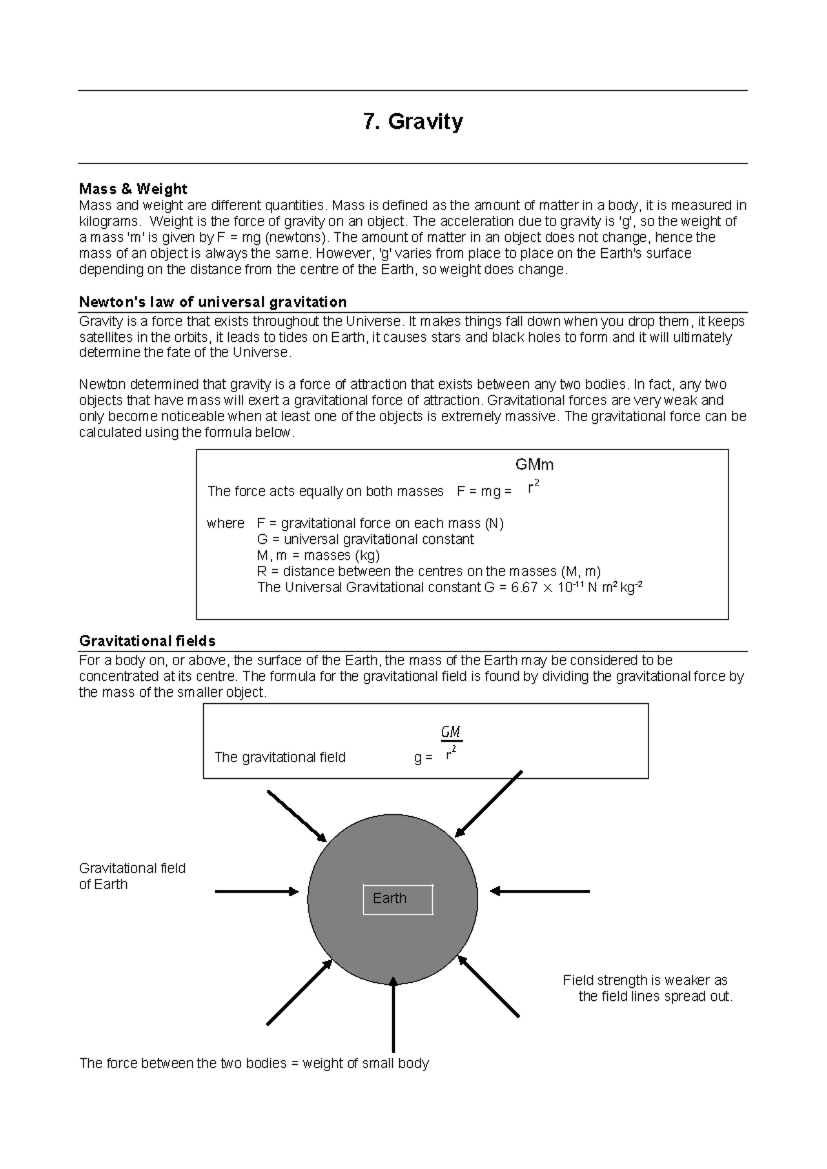 7. Gravity and Weight: Understanding Mass, Forces, and Orbits (2009 ...