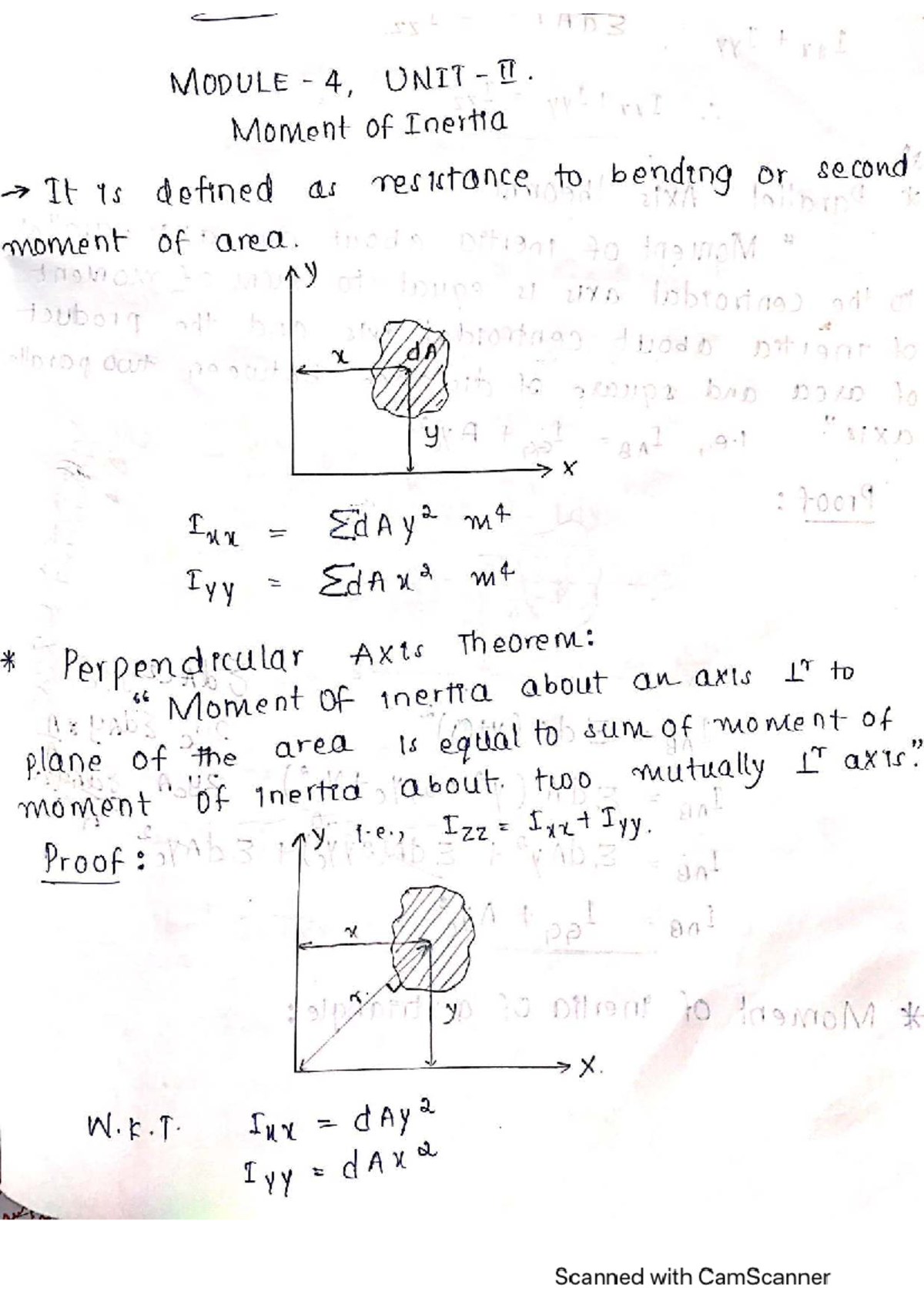 1AD3 MODULE 4: Moment of Inertia - Comprehensive Notes - Studocu