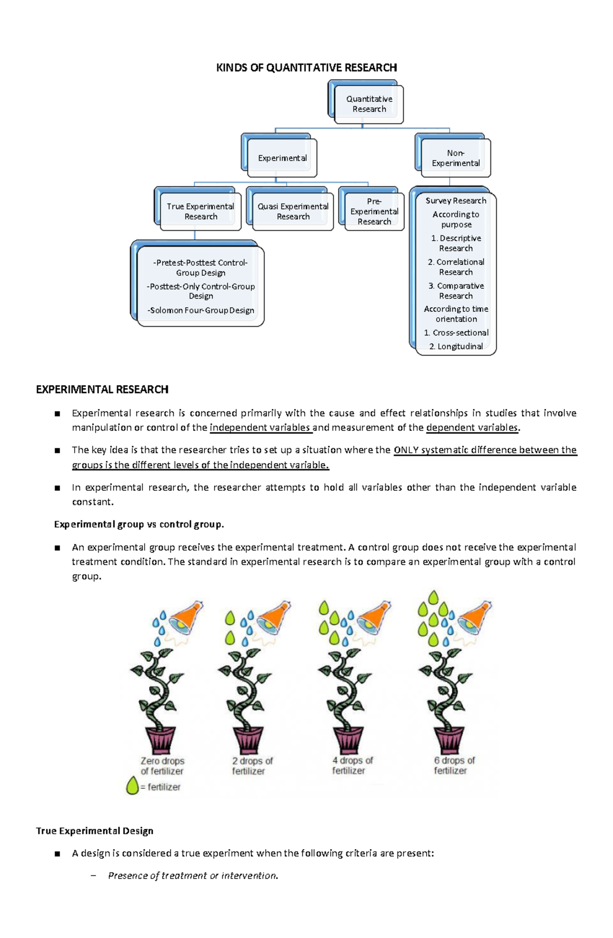 LESSON 2: Kinds of Quantitative Research Designs - Studocu
