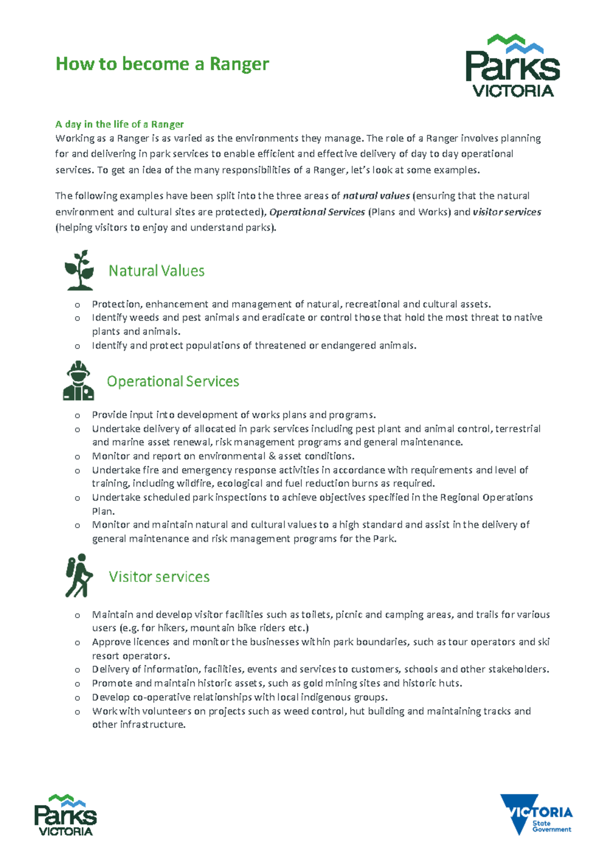 How to become a Ranger - The role of a Ranger involves planning for and ...