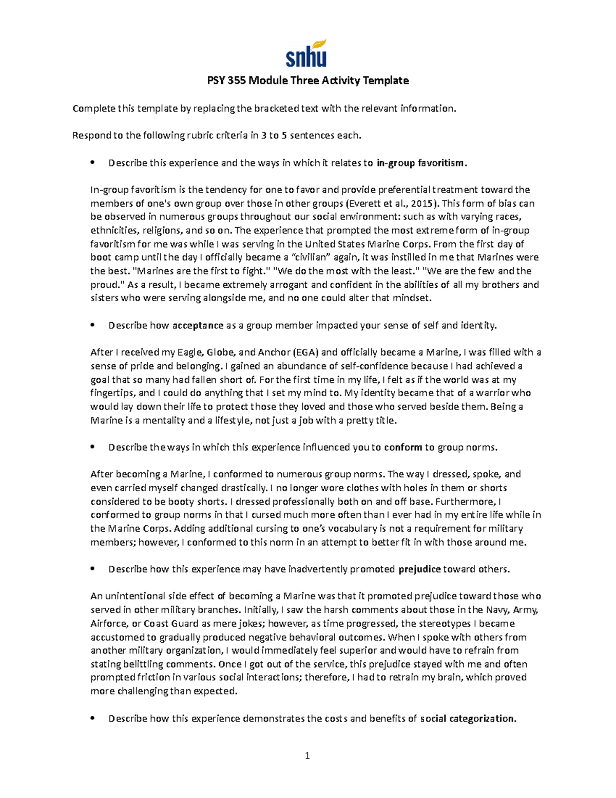 Module 3 Activity Journal - PSY 355 Module Three Activity Template ...