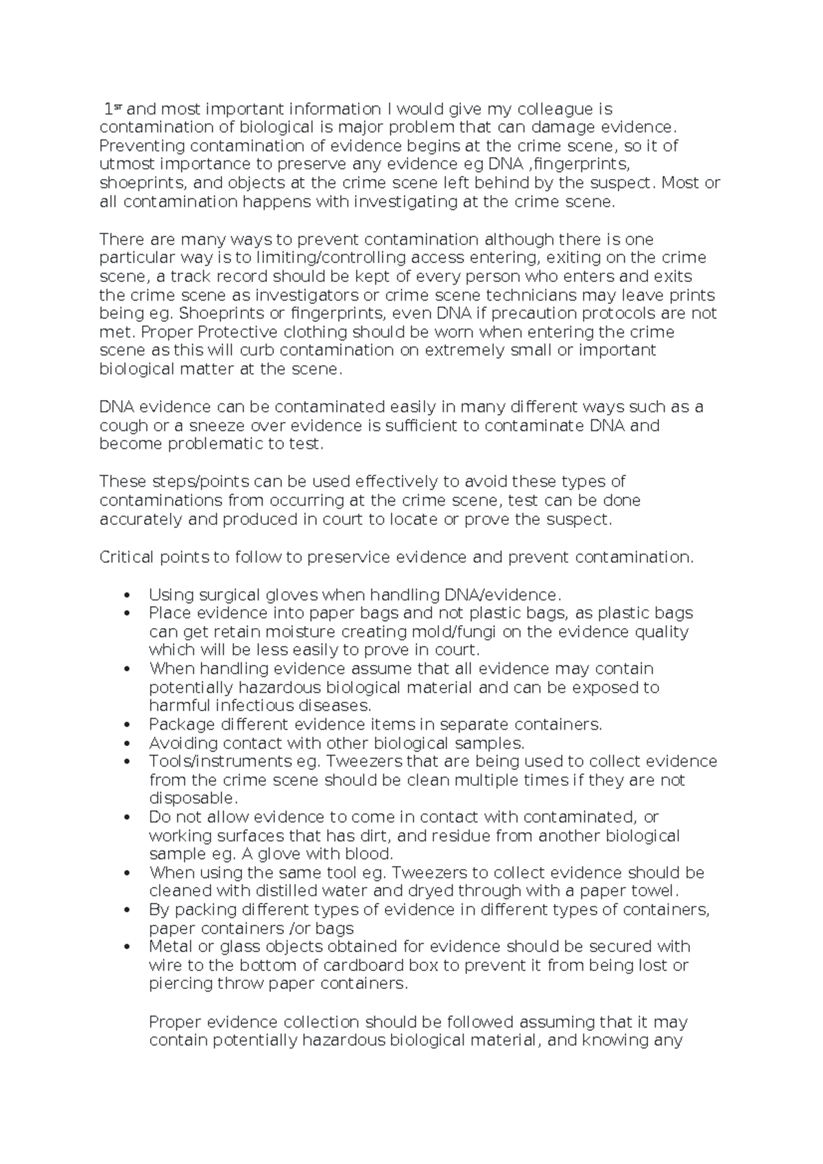 DNA Contamination Prevention: Key Strategies for Evidence Handling ...