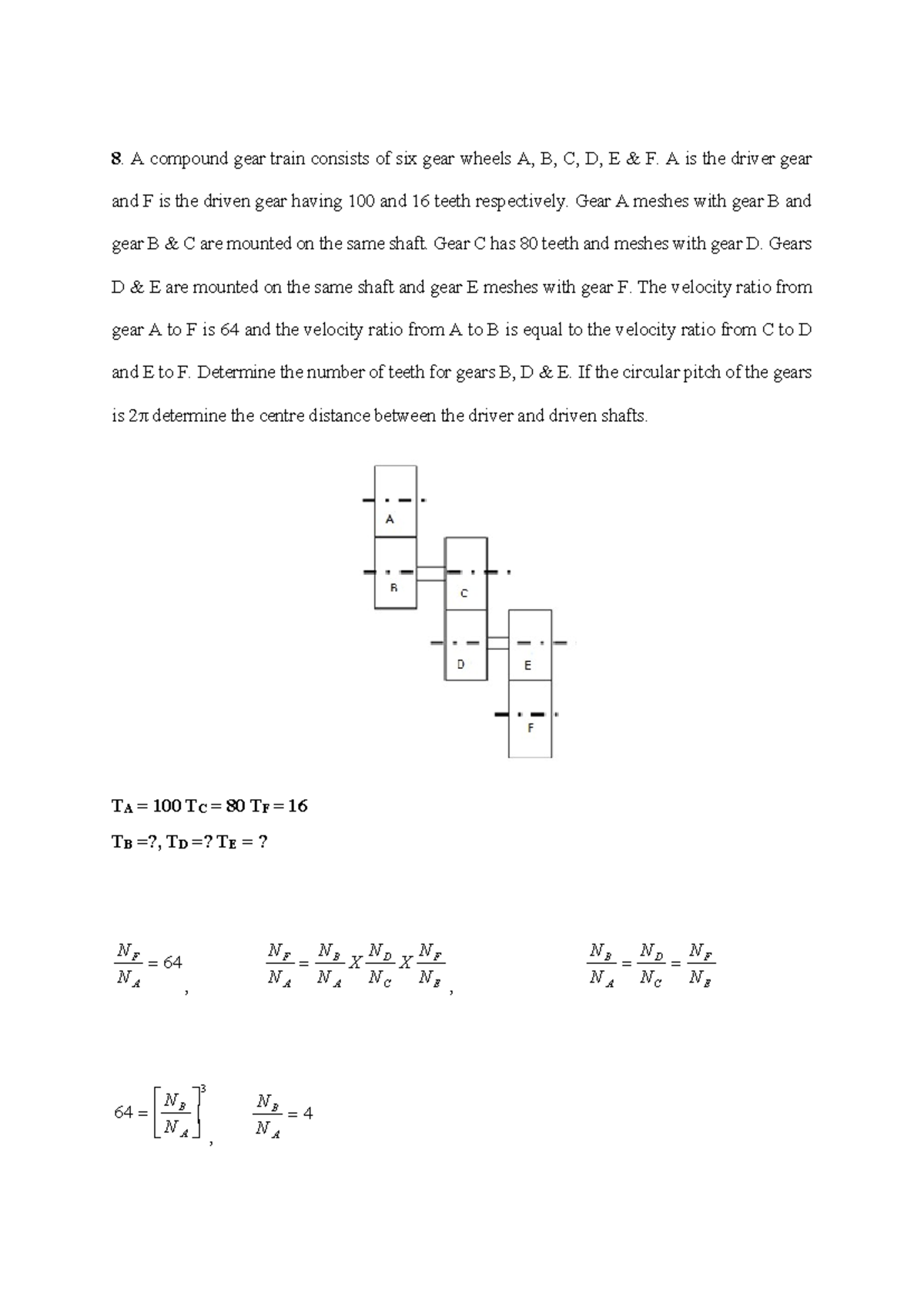 Numerical Analysis of Compound Gear Train - GEAR Drives 2 - Studocu
