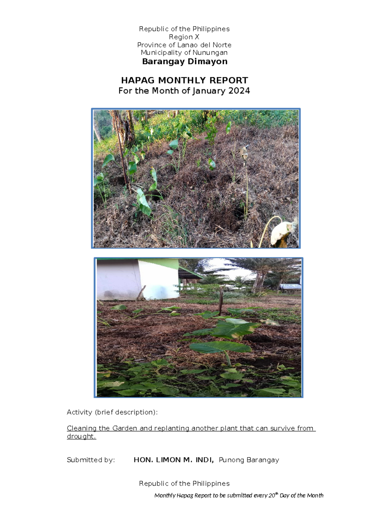 HAPAG Monthly Report for Jan-Apr 2024: Activities in Lanao del Norte ...