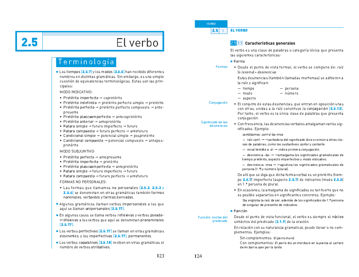 El verbo en español: Gramática didáctica y terminología esencial (6 ...