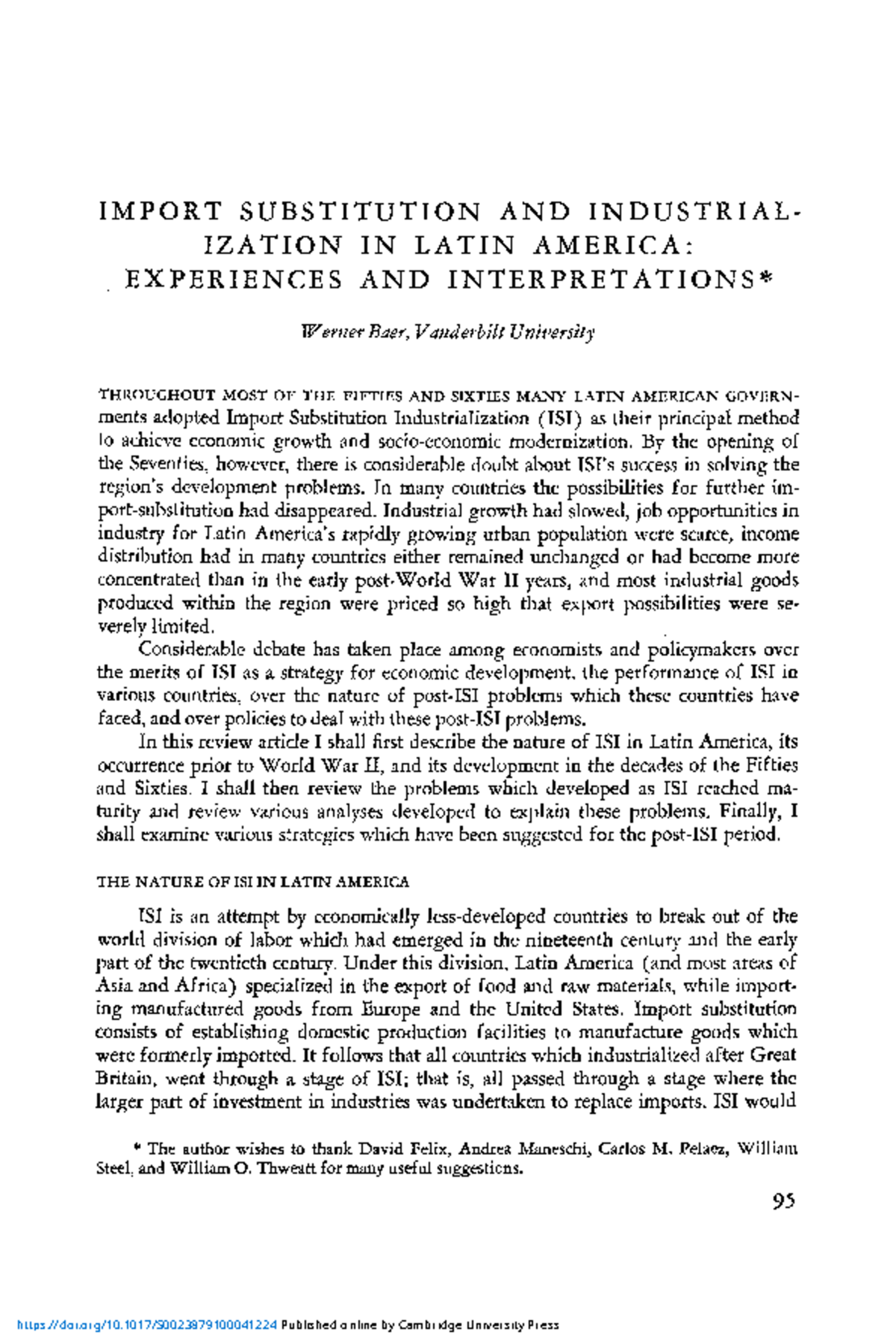Import Substitution Industrialization in Latin America: Strategies ...