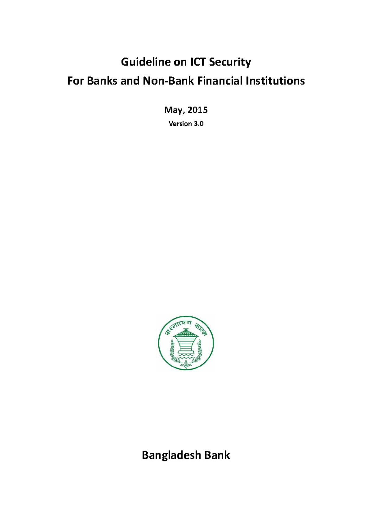 Guideline on ICT Security for Banks & NBFIs - Bangladesh Bank 2015 ...